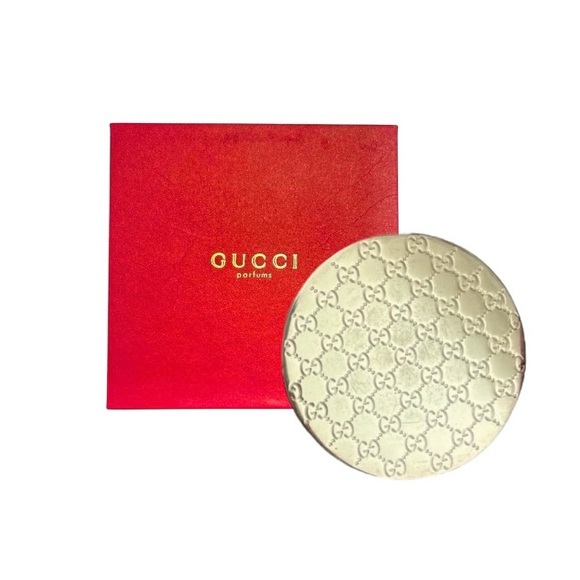 Gucci | Makeup | Gucci Nib Gold Gg Embossed Compact Mirror | Poshmark